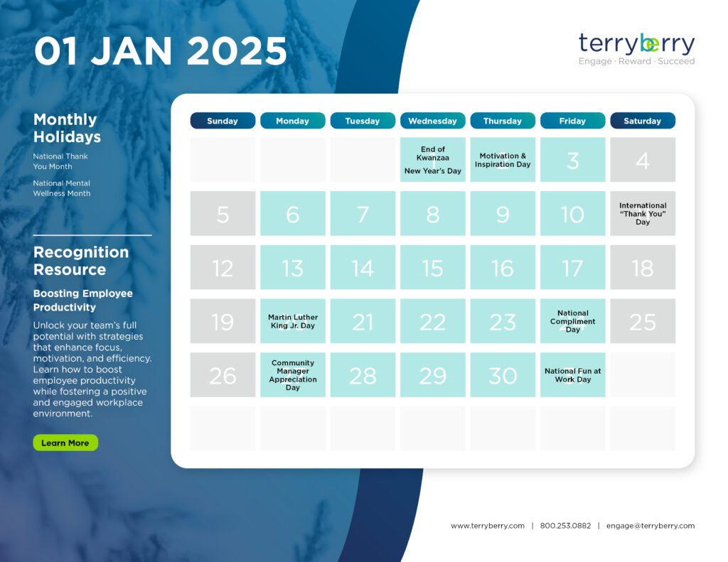 Recognition Calendar - Terryberry